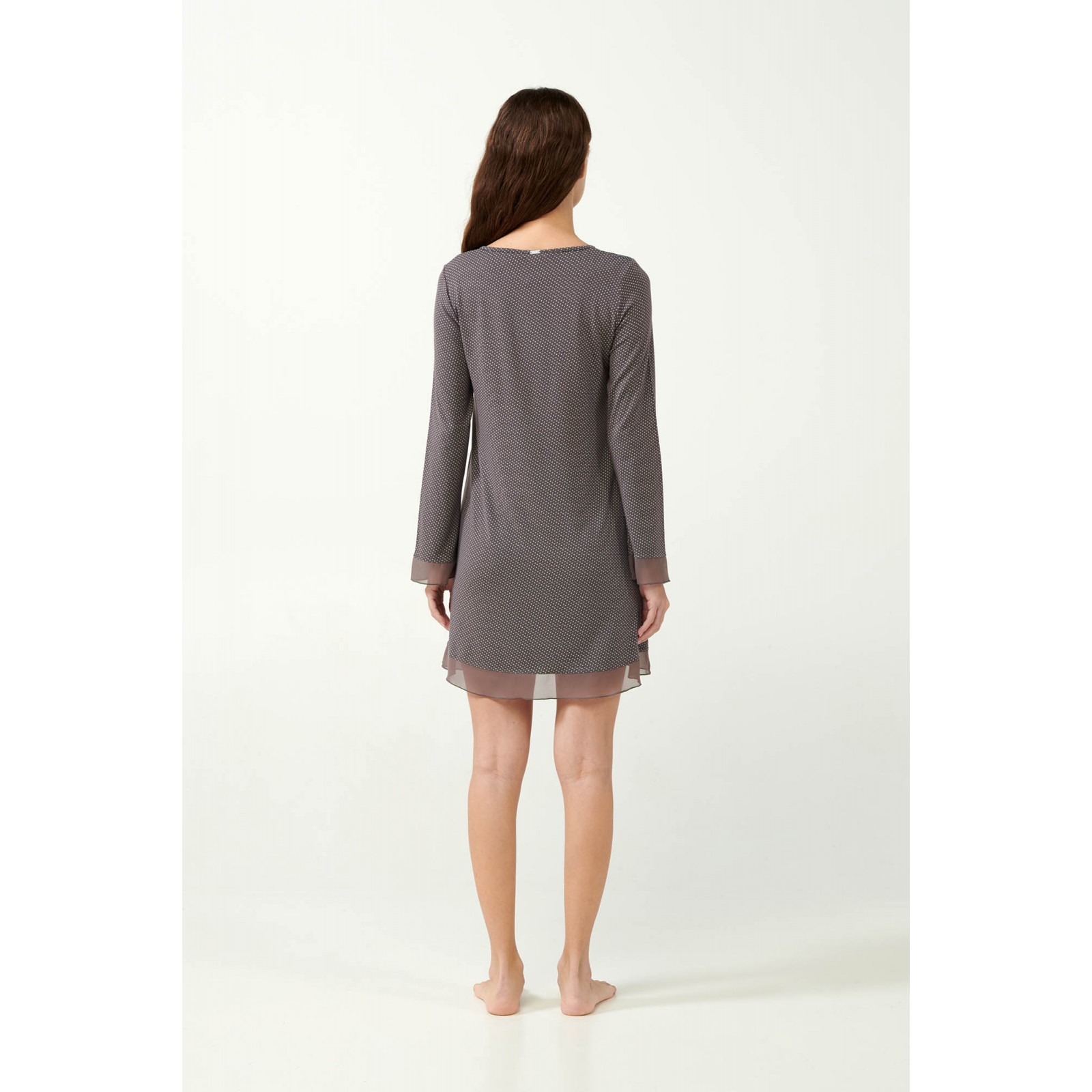 Vamp Γυναικείο Nυχτικό Micro Modal Κοντό Μήκος Με Διακριτικό Σχέδιο ...